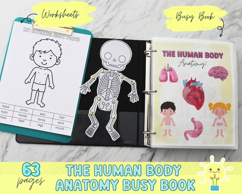 Human Body Anatomy Busy Book, Human Body Systems, Science Unit ...