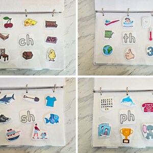 Phonics Busy Book Digraphs Letter Blends Reading Activity Learning ...