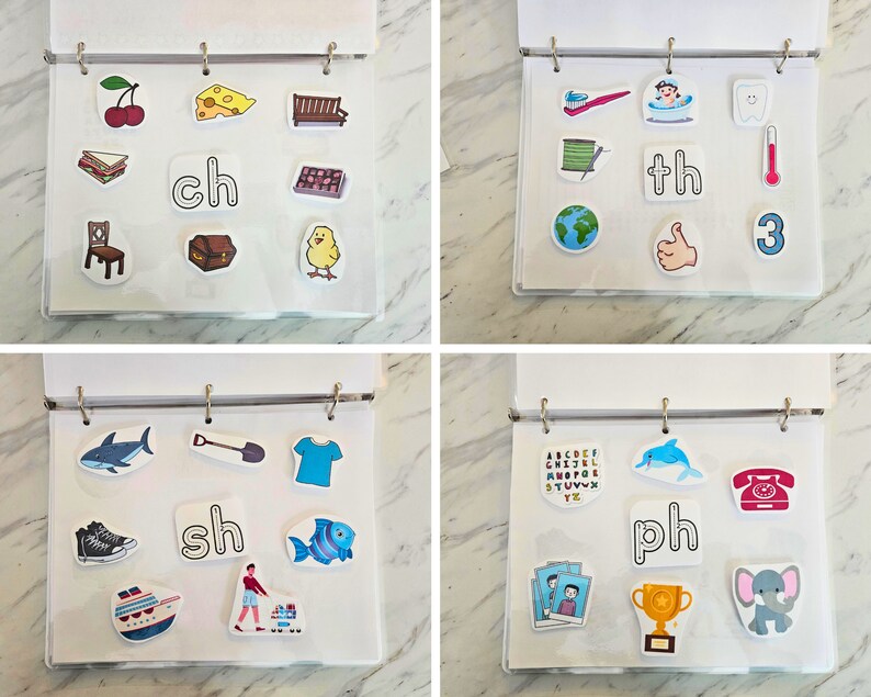 Phonics Busy Book Digraphs Letter Blends Reading Activity Learning ...