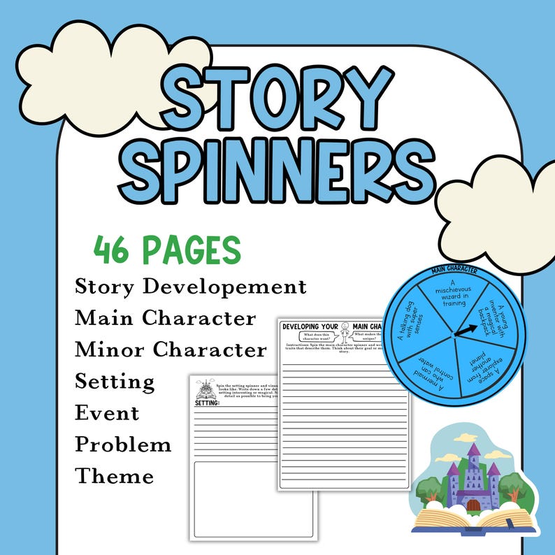 Story Spinners/writing Prompts for Kids/creative Writing Tools ...