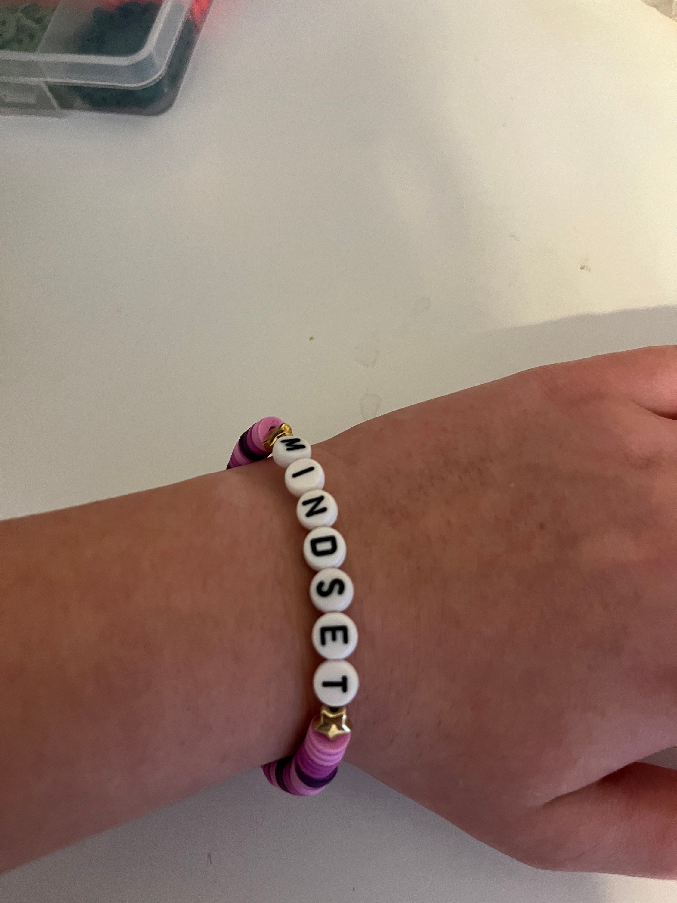 Mindset Purple Clay Bead Bracelet - Etsy