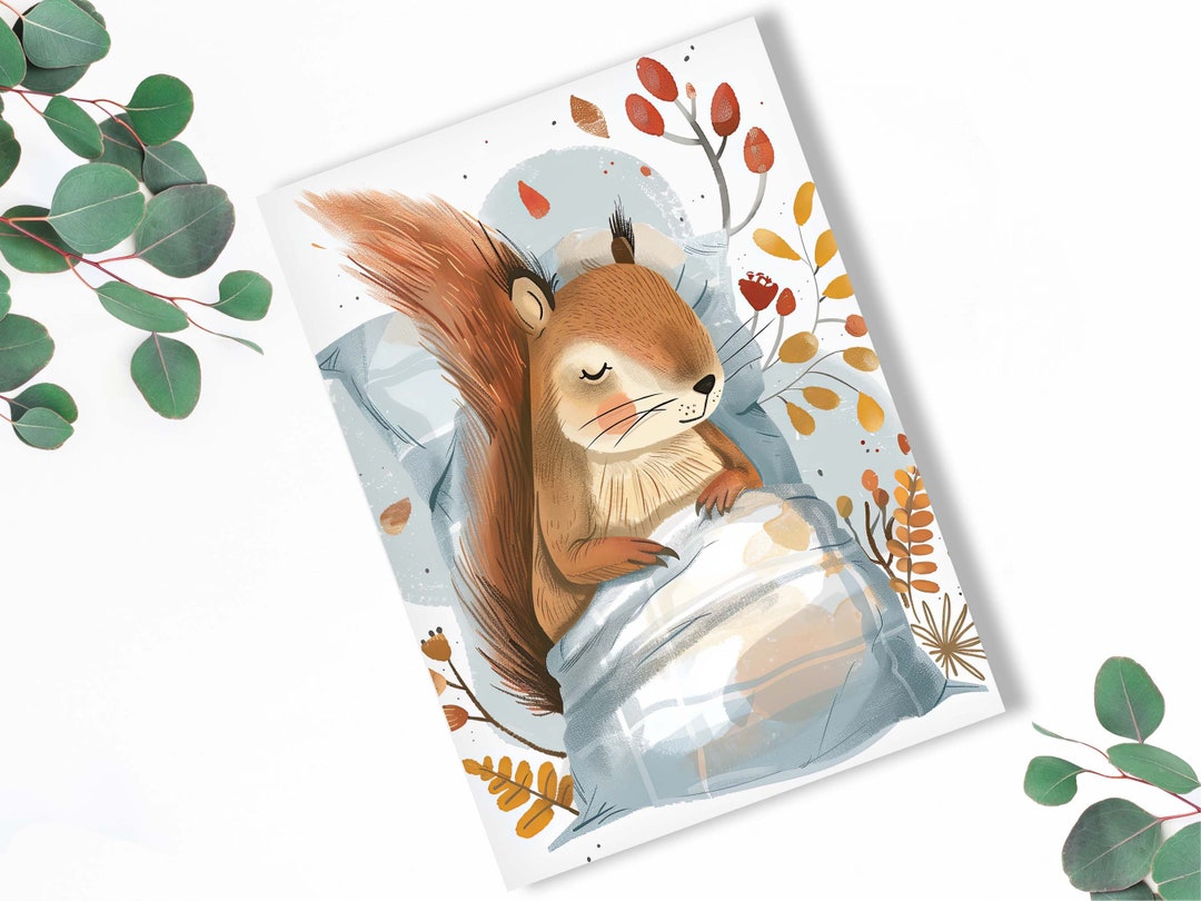 Get Well Soon Squirrel Card | Encourage Rest & Healing | Post-op ...