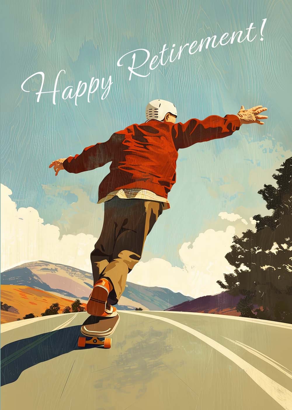 Happy Retirement Card Skateboard Freedom, Perfect for Colleague, Friend ...