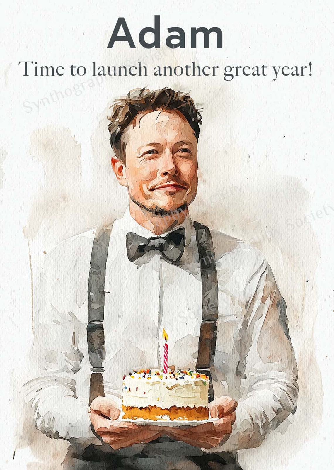 Elon Musk Inspired Birthday Card | Personalised | Geeky Card | IT Card ...