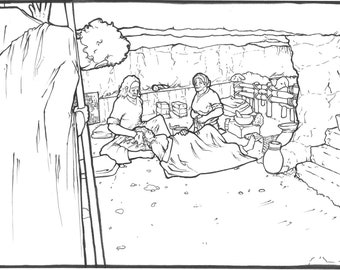 peter and john coloring page