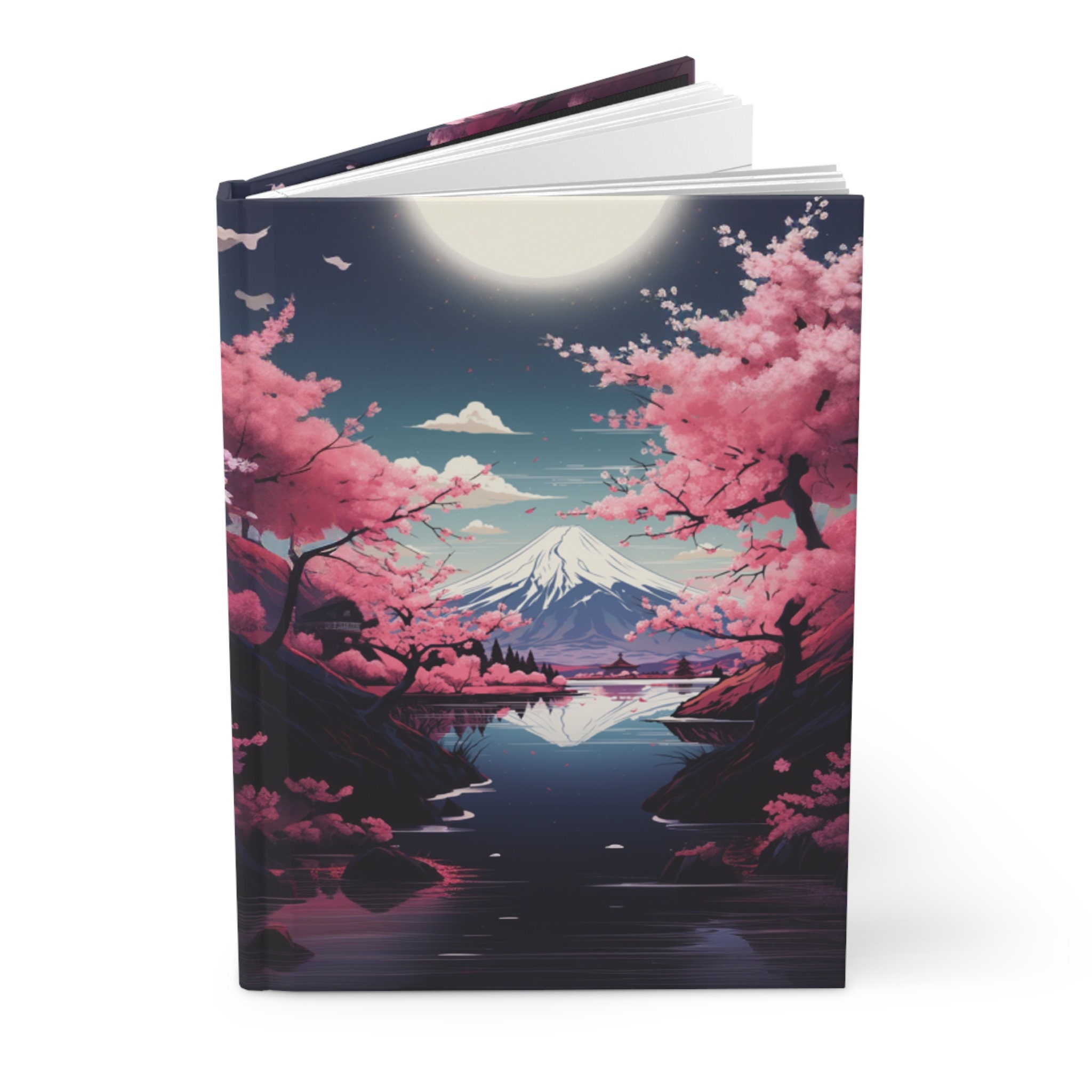 Back to School Cute Mount Fuji Anime Style Hardcover Journal Notebook ...