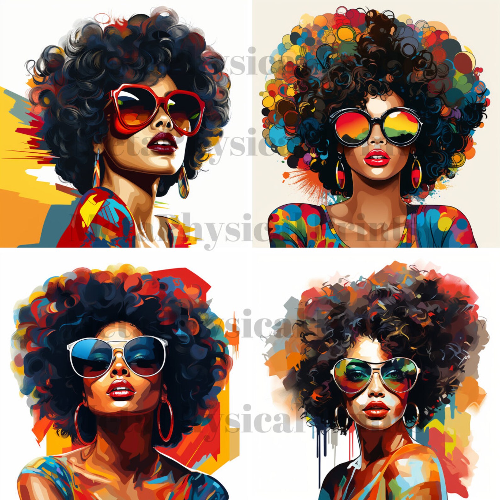 Afro Clipart, Afro Woman PNG, Afro Fashion Clipart, Afro Woman Clipart ...