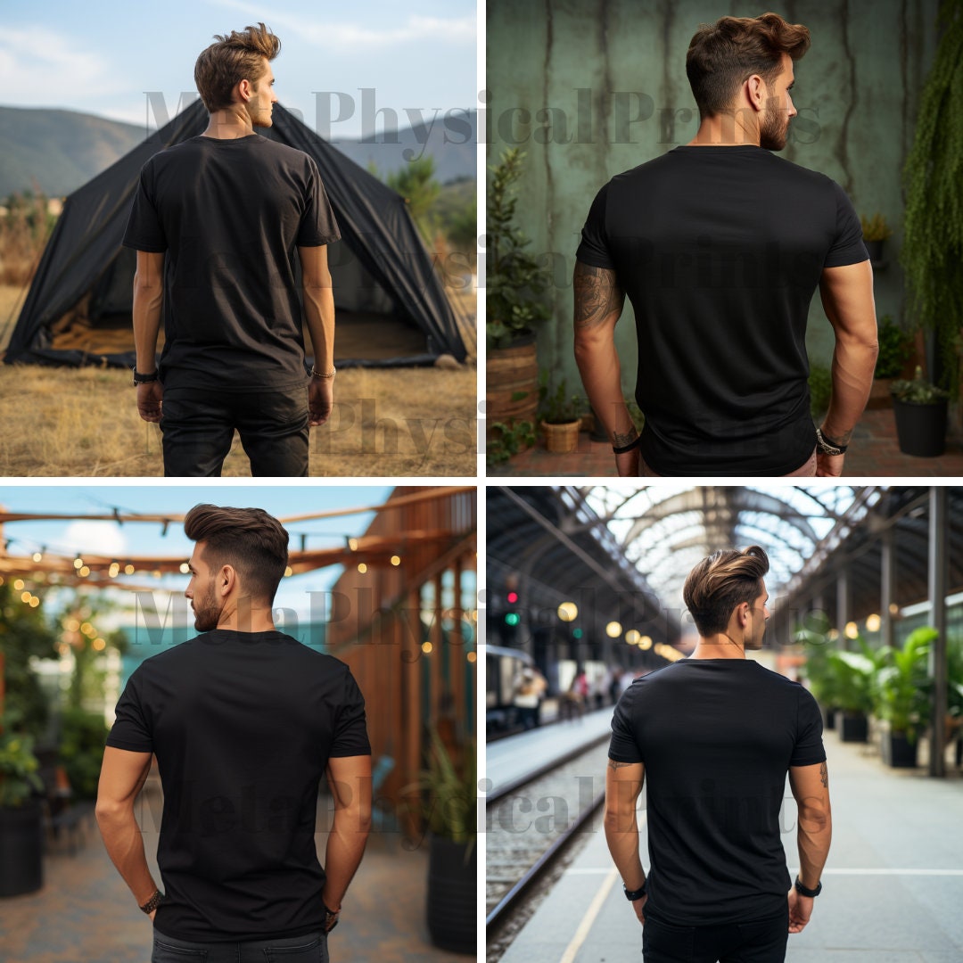 Mens T Shirt Mockup Bundle Men Mockup Bundle Back of Tshirt Men Mock ...