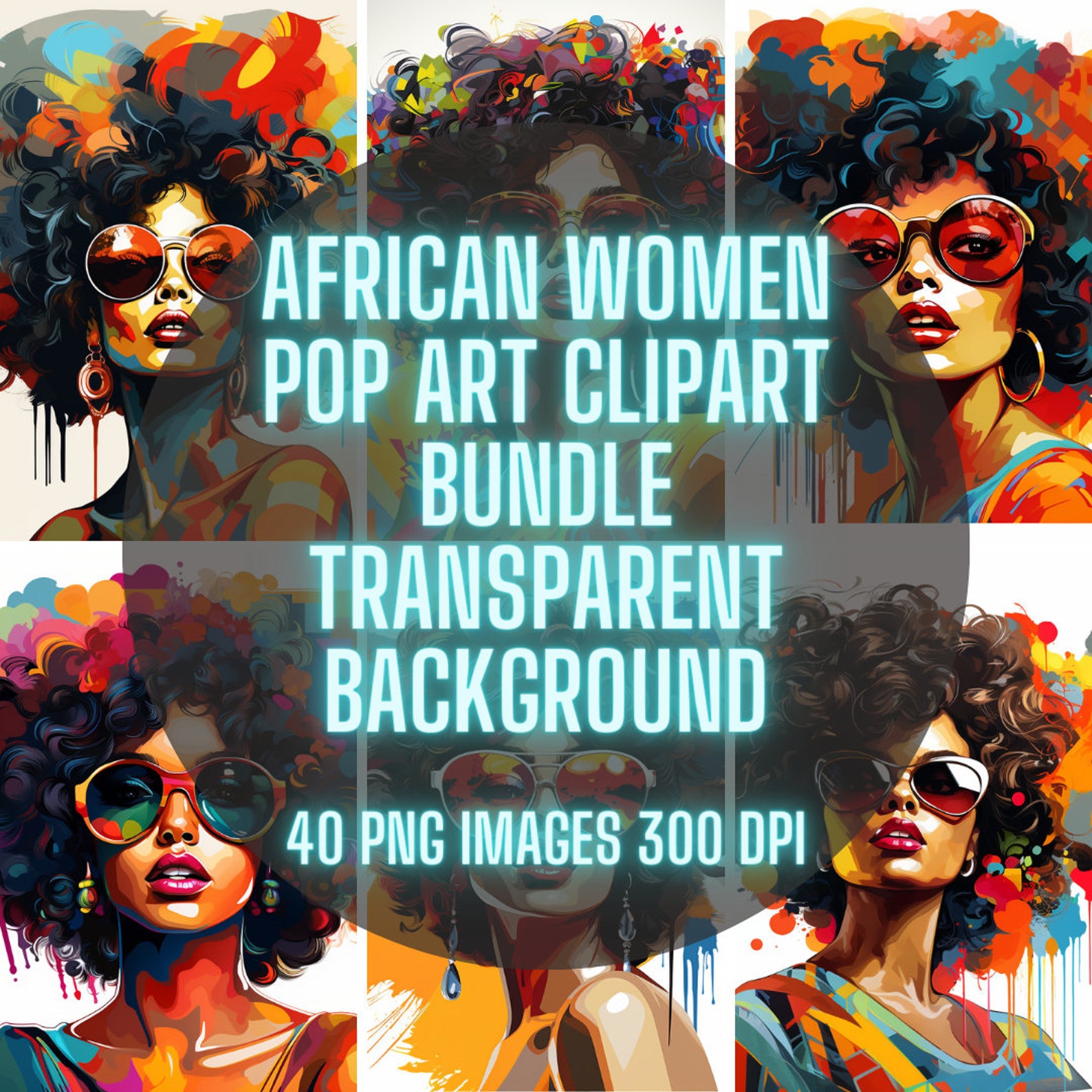 Afro Clipart, Afro Woman PNG, Afro Fashion Clipart, Afro Woman Clipart ...