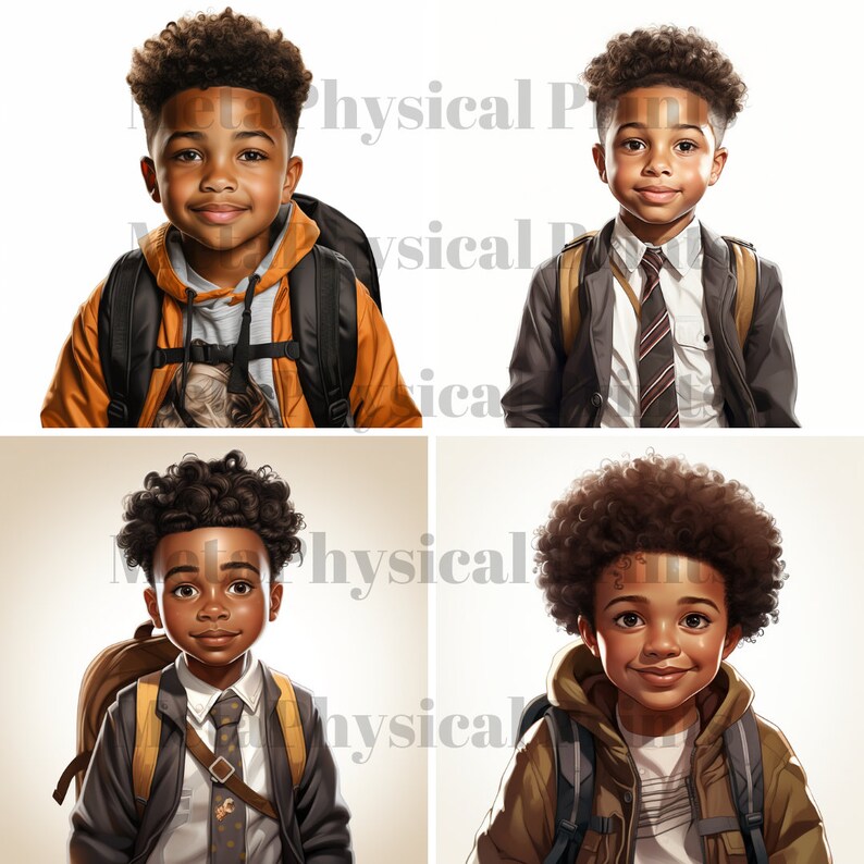 Boy Girl Back to School Clipart Pack, Back to School PNG Bundle, School ...