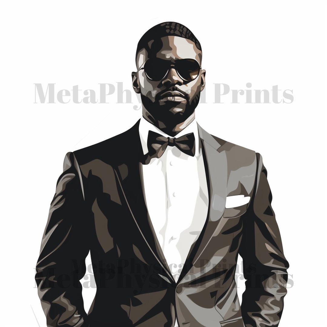 Black Excellence Clipart Bundle, Black Man Boy Wearing Suit Clipart ...