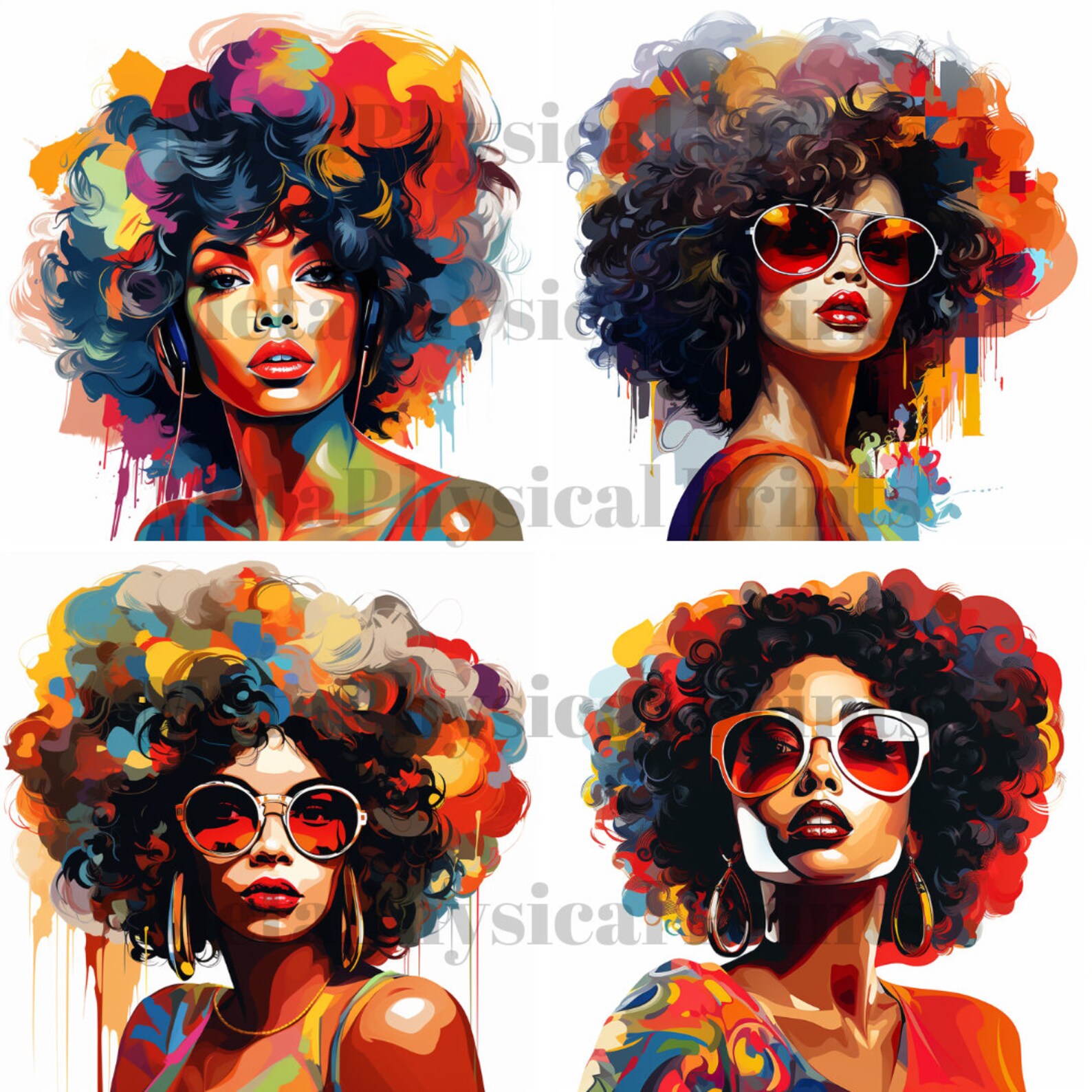 Afro Clipart, Afro Woman PNG, Afro Fashion Clipart, Afro Woman Clipart ...