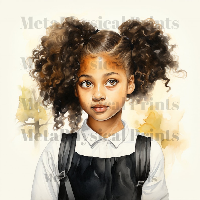 Back to School Clipart Bundle, Group of Uniform School Children, Black ...