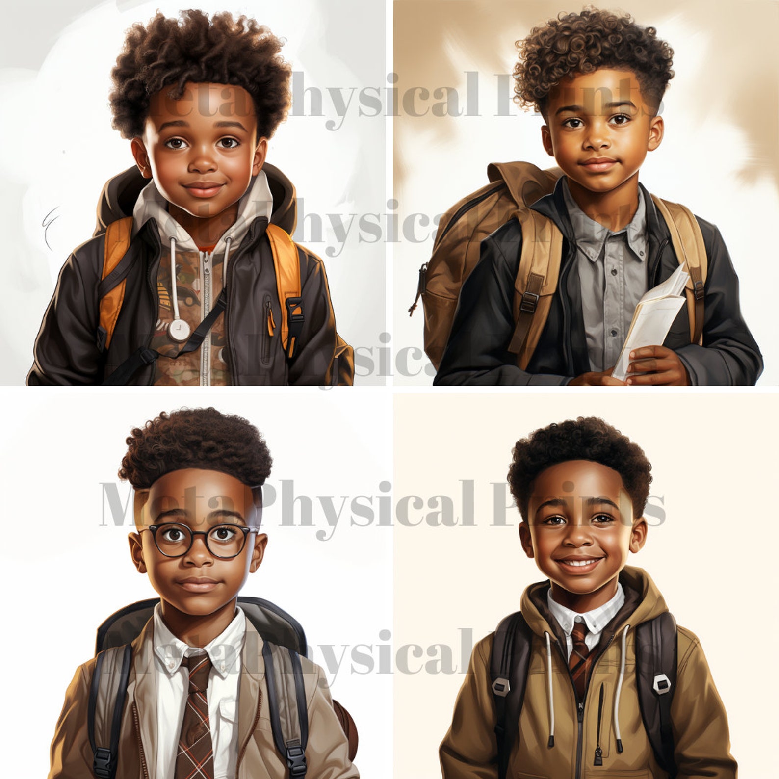Boy Girl Back to School Clipart Pack, Back to School PNG Bundle, School ...