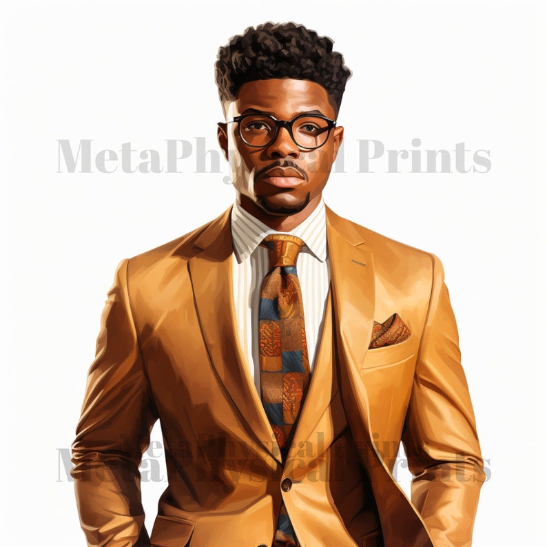 Black Excellence Clipart Bundle, Black Man Boy Wearing Suit Clipart ...