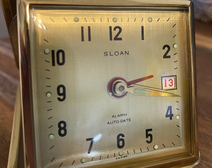 Travel Alarm Clock, Sloan. 1980s Vintage. Folding Case. Made in Japan ...