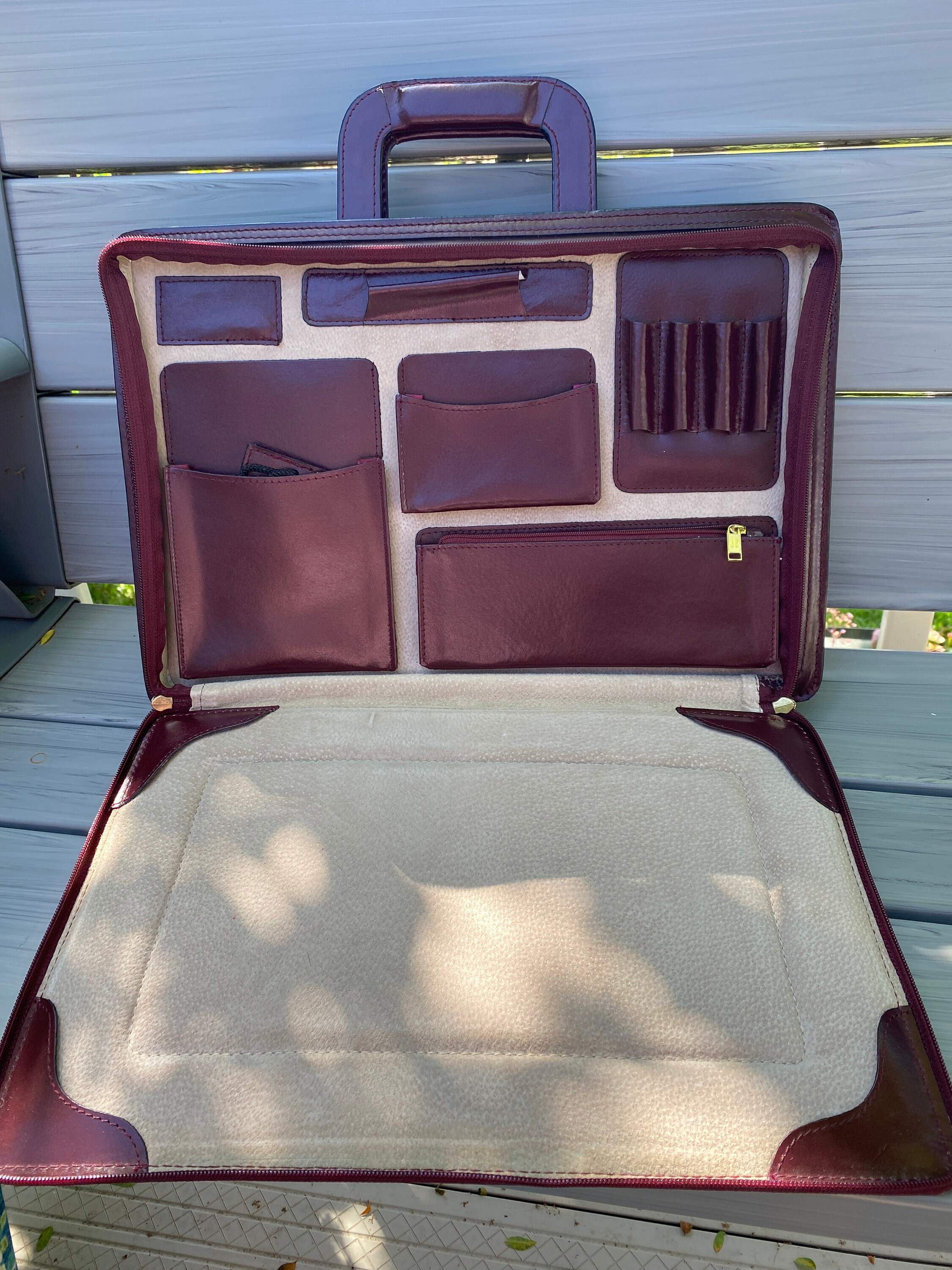 American Tourister Briefcase, Vintage Briefcase, Burgundy Leather ...