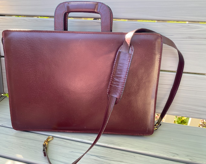 American Tourister Briefcase, Vintage Briefcase, Burgundy Leather ...