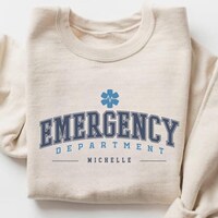 Emergency Department Crewneck, ER Nurse, Emergency Room Tech Gift, ER ...