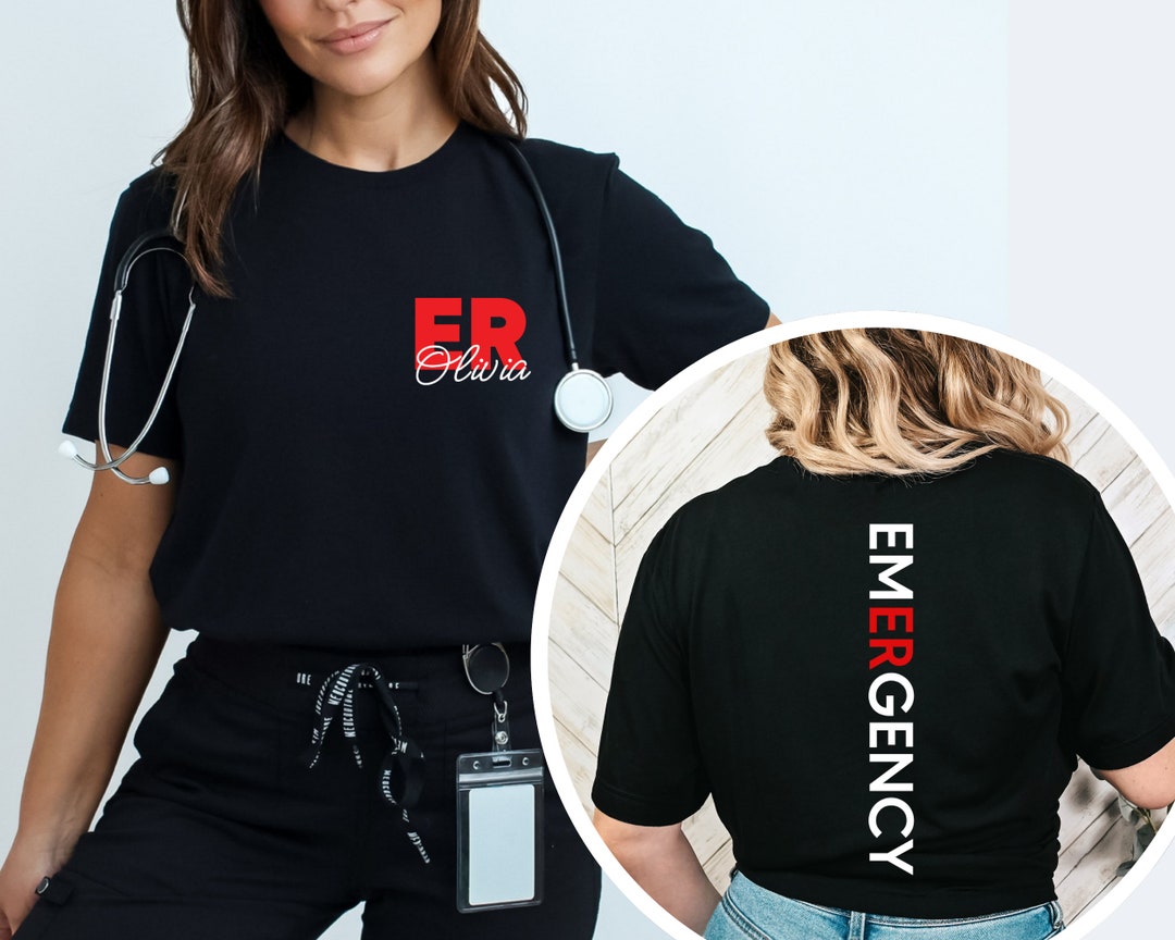 Emergency Department Custom Name Shirt, Custom Name Nurse T-shirt, ER ...