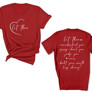 Let Them Shirt, Let Them Front and Back Printed Shirt, Inspirational ...