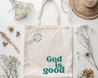 God is Good Tote Bag Bible Tote Christian Tote Bag Christian Gift Bible ...