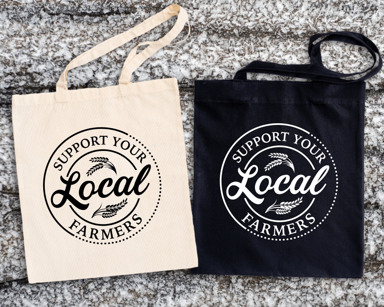 Support Your Local Farmers Tote Bag, Cute Farmer Gift Totes, Local Farm ...