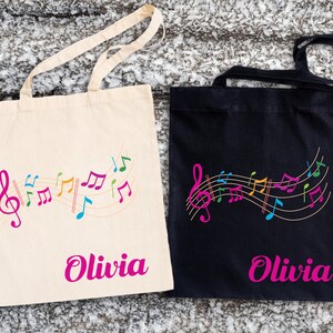 Music Tote Bag, Personalized Tote Bag, Musician Gift, Piano Book Tote ...