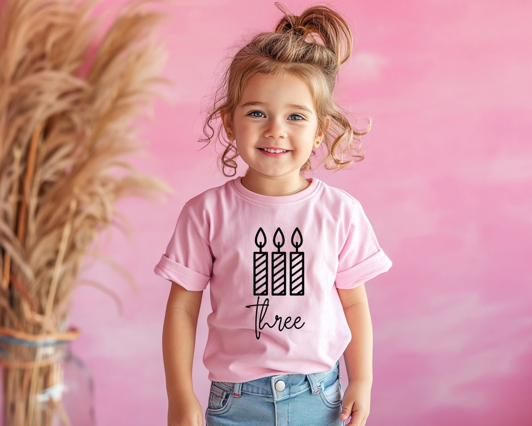 3rd Birthday Toddler Shirt, Kids Birthday Shirt, Third Birthday Natural Toddler Tee, Im Three ...