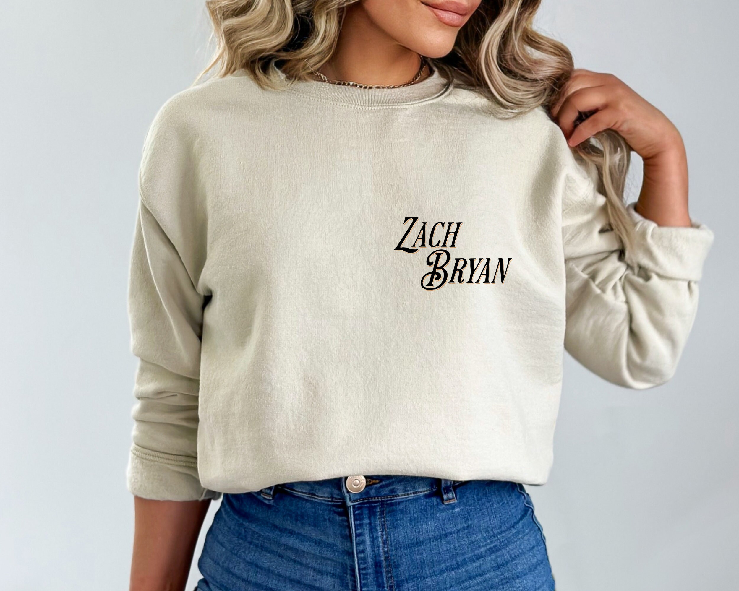 Zach Bryan Front and Back Printed Sweatshirt, Something in the orange ...