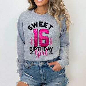 Sweet 16 Sweatshirt, 16th Birthday Tshirt , Sweet Sixteen Gifts, 16th ...