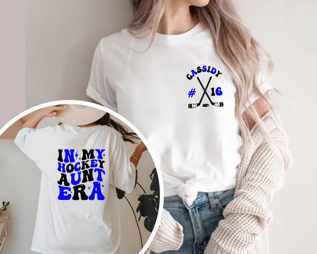 Personalized Hockey Aunt Shirt: Custom Name Hockey Team Tee - Etsy