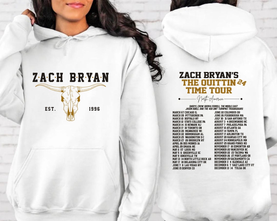 Zach Bryan The Quittin Time Tour 2024 Sweatshirt, Country Music Singer ...
