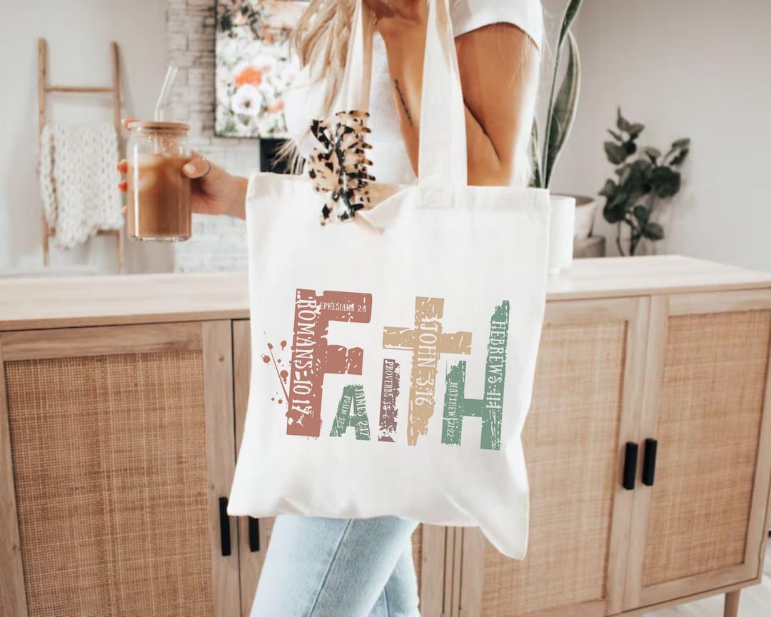 Hope Cross Tote Bag, Faith Tote Bag, Religious Tote Bag, Christian Tote ...