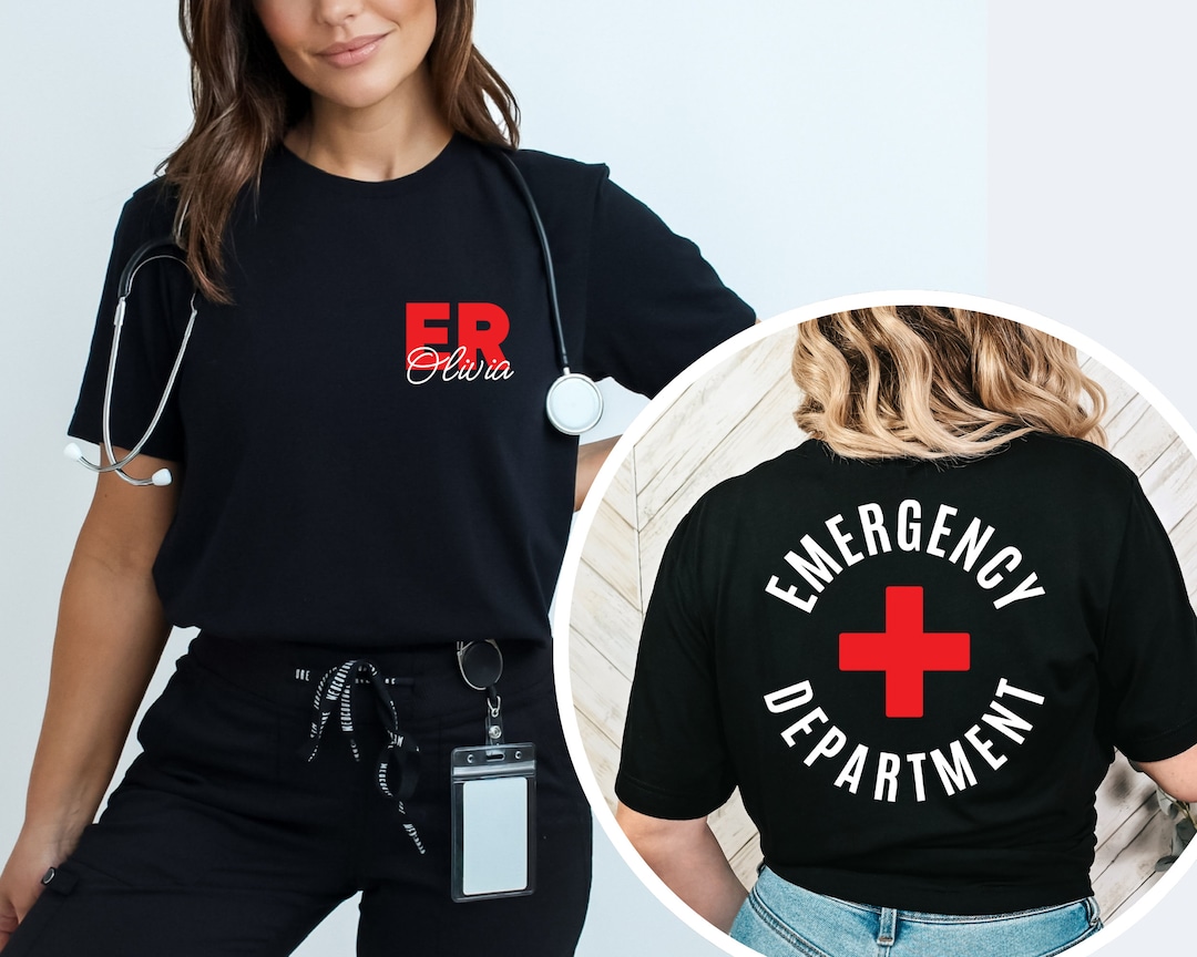 Emergency Department Custom Name Shirt, Custom Name Nurse T-shirt, ER ...