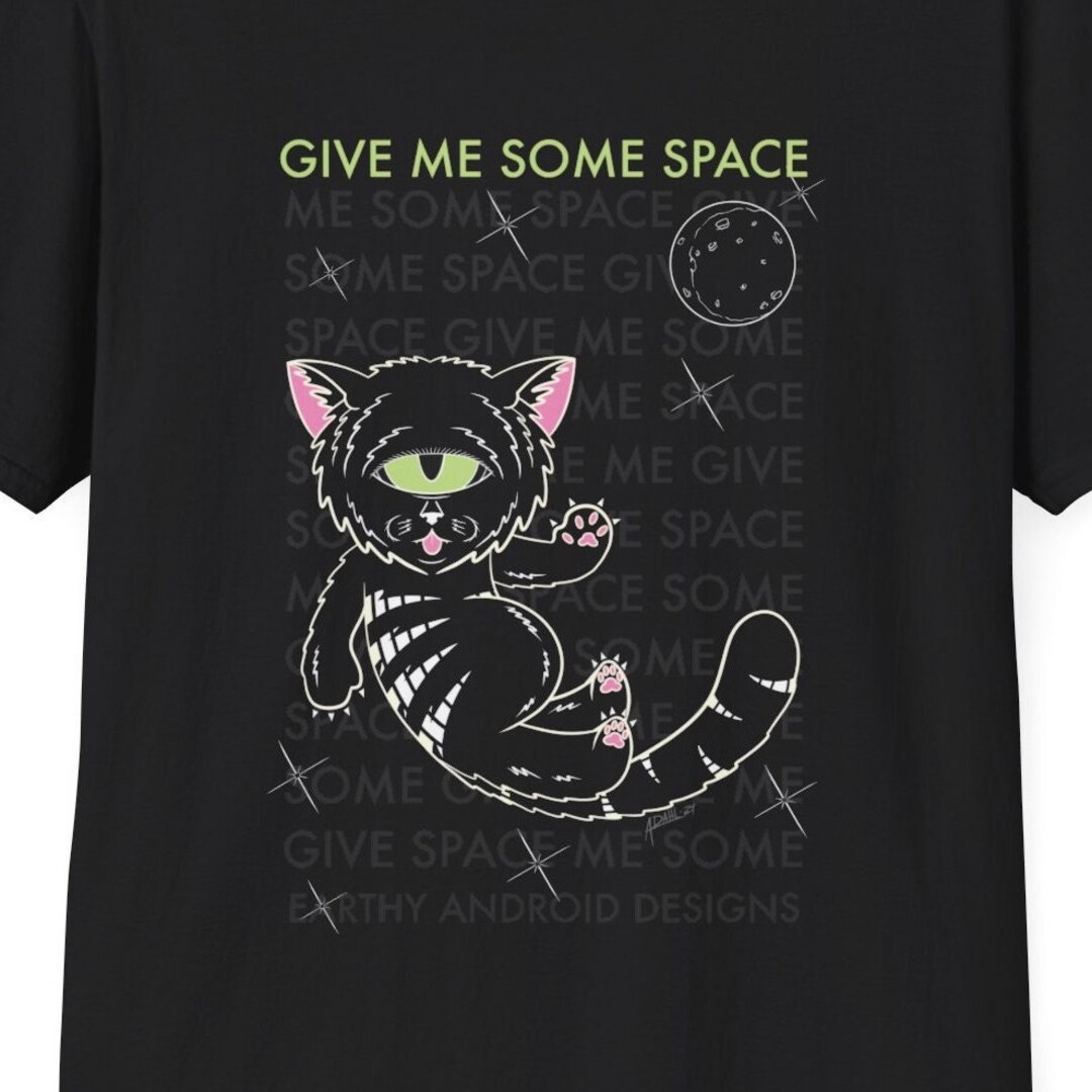Alien Cat T-shirt: Funny Cosmic Kitty Graphic Tee - Etsy
