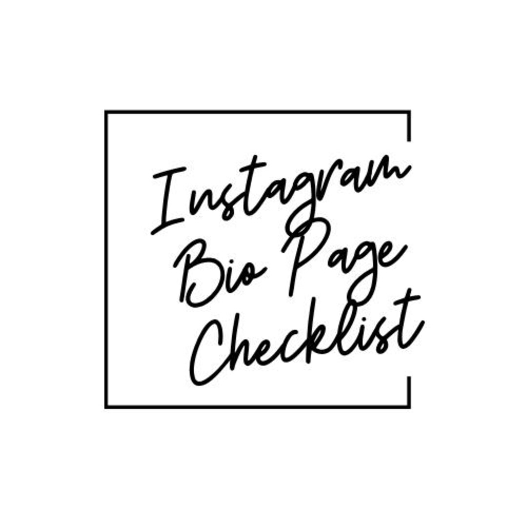 Social Media Bio/profile Audit Checklist - Etsy