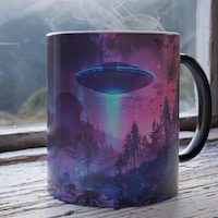 Alien Hug Ceramic Mug, Funny Space Coffee Cup, UFO Lover ...