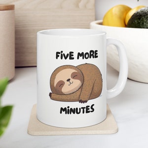Cute Sloth Mug, Sleepy Sloth Coffee Cup 11oz, Funny Sloth Gift, Gift ...