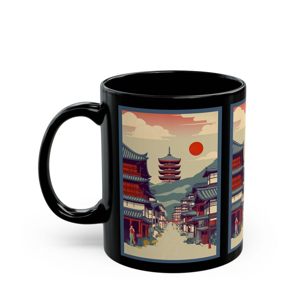 Japan Mug, Japanese Mug, Japan Art Gift, Retro Japan Art Gift, Japan ...