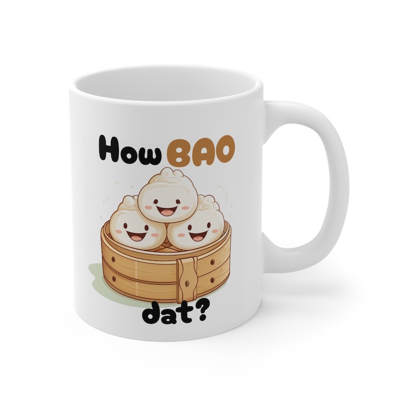 How BAO Dat Mug, Cute Chinese Food BAO Mug, Cartoon Kawaii Xiao Long ...