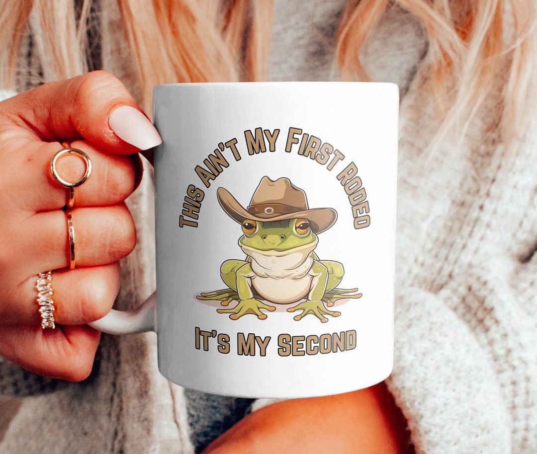 Rodeo Frog Coffee Cup, Funny Meme Mug, Frog Mug, Cute Toad Mug, Funny ...