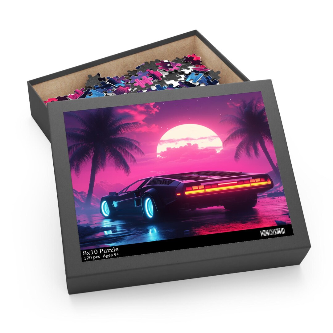 Synthwave Puzzle Vaporwave Puzzle Cybervibe Puzzle 80's Vibe Puzzle ...