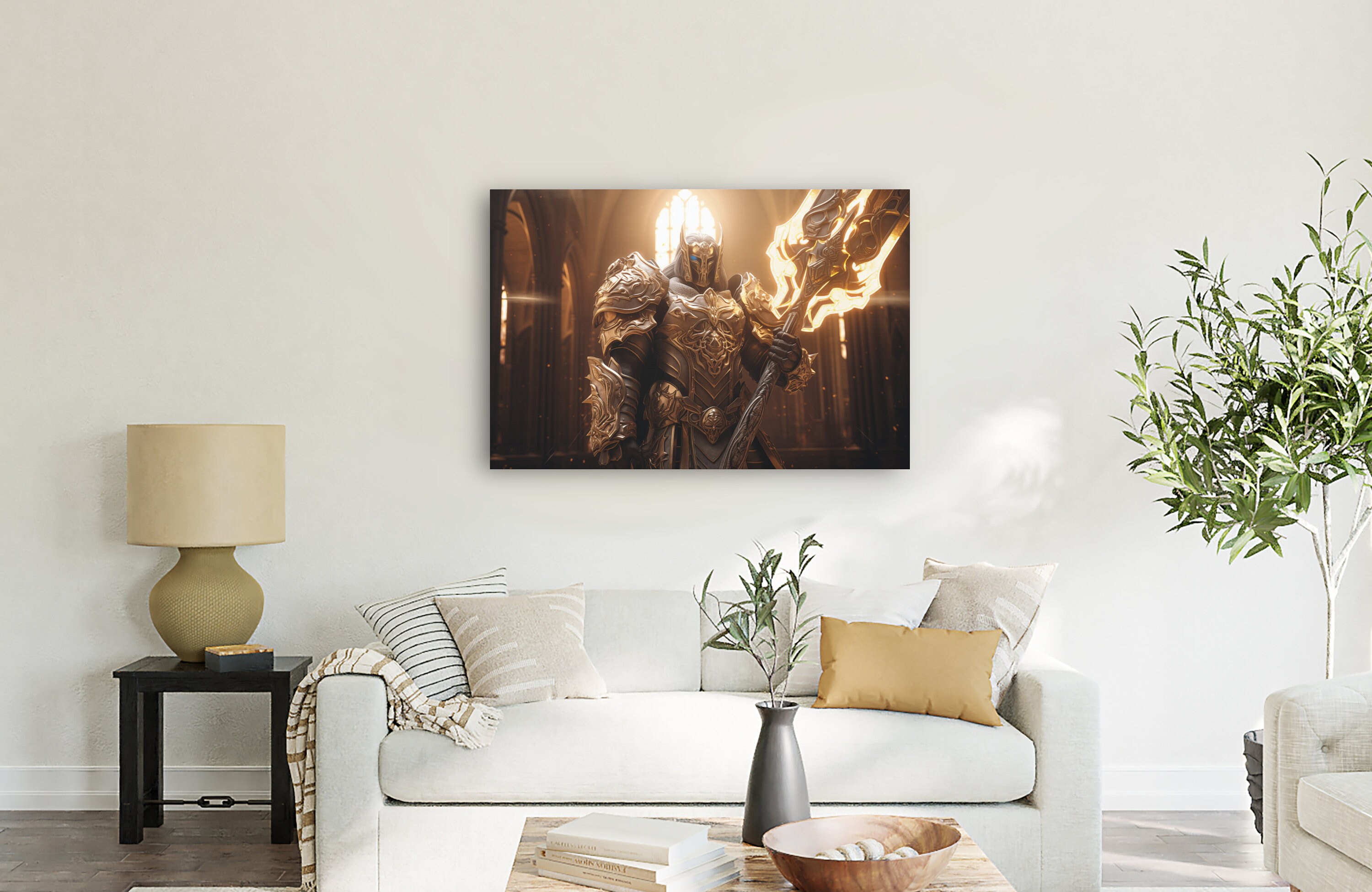Fantasy Style Paladin Canvas Art, Fantasy RPG Wall Art, Gamer Canvas ...