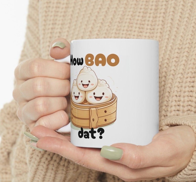 How BAO Dat Mug Cute Chinese Food BAO Mug Cartoon Kawaii - Etsy
