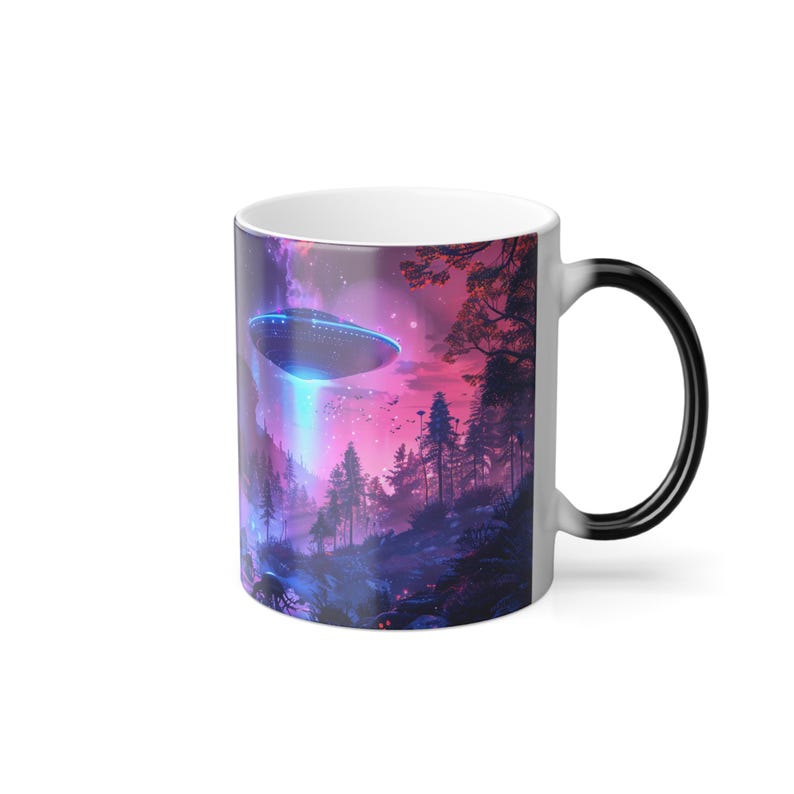Color Changing Sci Fi UFO Alien Landscape Mug, Temperature Changing ...
