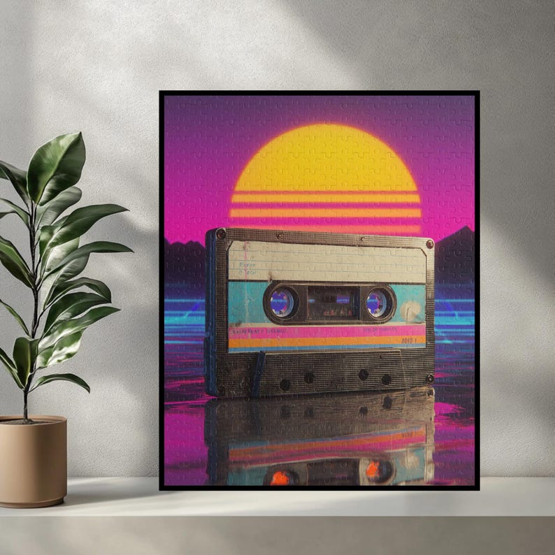 80s Cassette Tape Puzzle, Vaporwave Jigsaw, 1980s Music Lover Gift ...