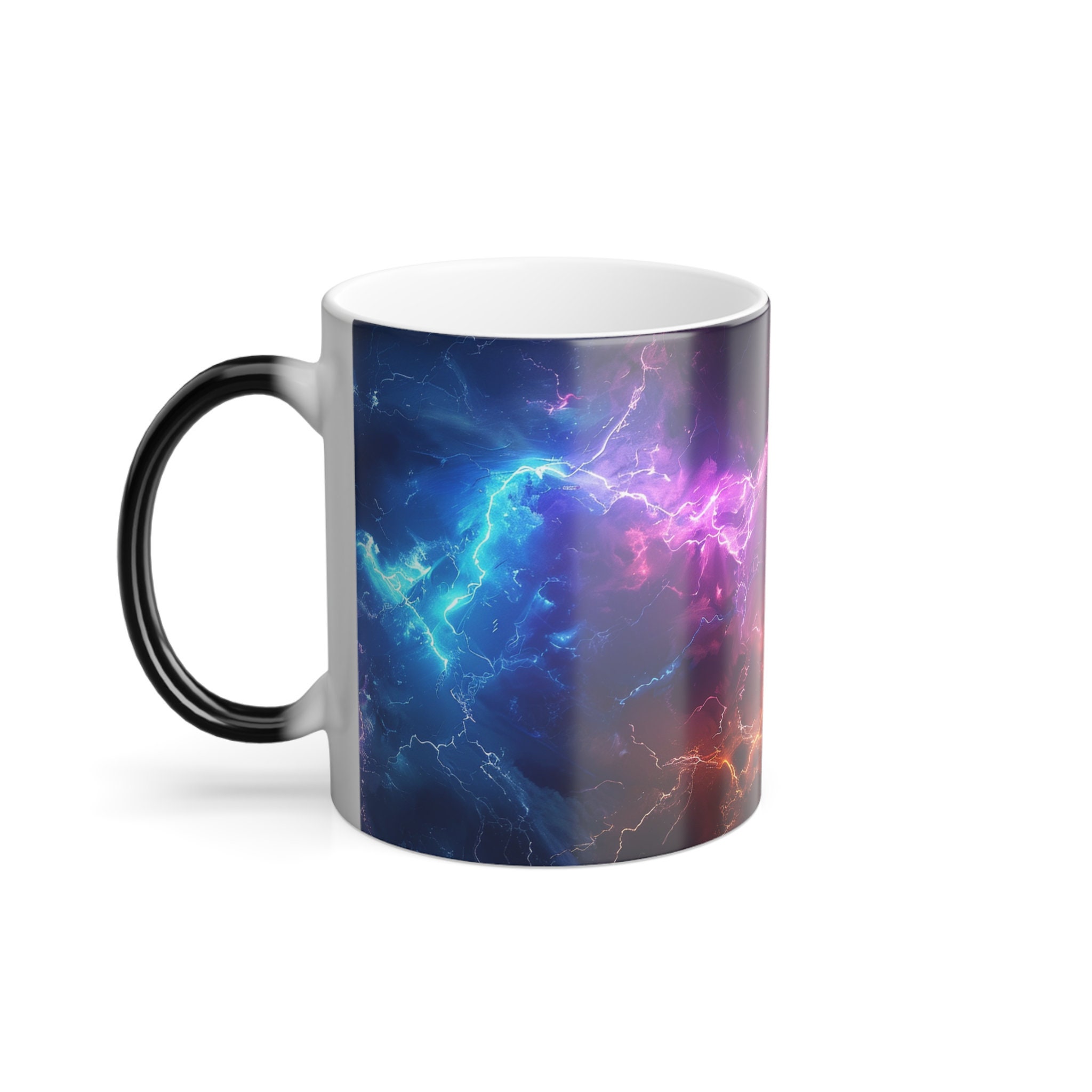 Color Changing Rainbow Lightning Storm Mug, Lightning Mug, Temperature ...