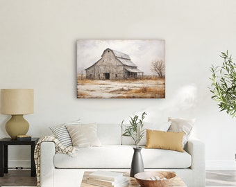 Old Rustic Barn, Canvas Wall Art - Etsy