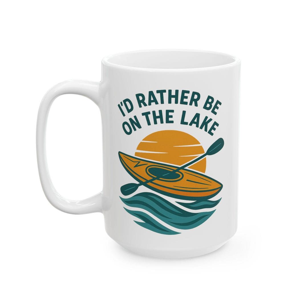Kayaking Mug, Kayak Lover Gift, Water Sports Coffee Cup, I'd Rather Be ...